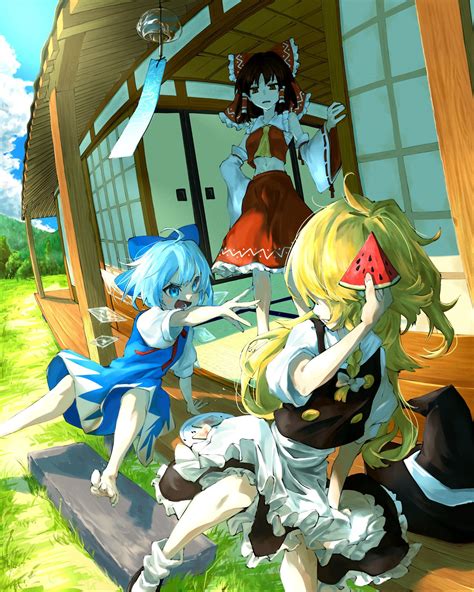 Cirno Сырно Kirisame Marisa Hakurei Reimu Touhou Project