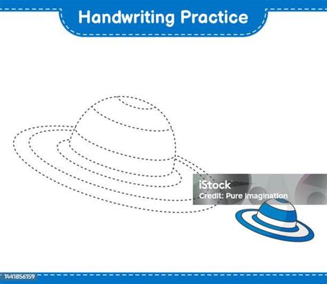 필기 연습 여름 모자의 추적 라인 교육 어린이 게임 인쇄 워크시트 벡터 일러스트 레이 션 0명에 대한 스톡 벡터 아트 및 기타 이미지 Istock