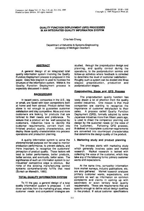 pdf quality function deployment qfd …