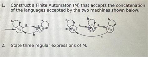 1 Construct A Finite Automaton M That Accepts The