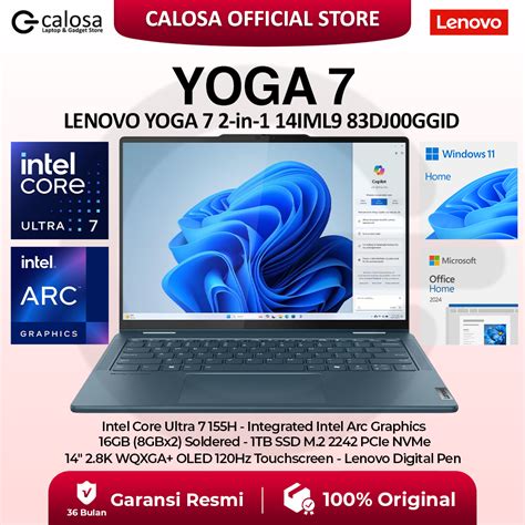 Lenovo Yoga 7 2 In 1 14iml9 83dj00ggid Ultra 7 155h 14 Uma Win 11