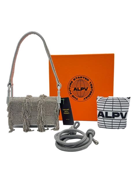 Bolsa Tiracolo Alexandre Pavão Crystal Bag Mini Prateada Cglg7