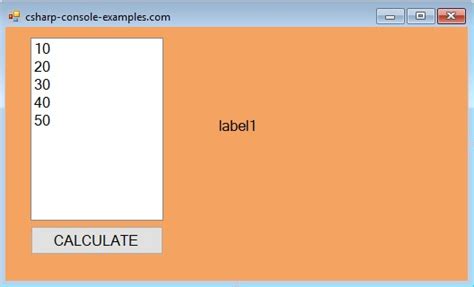 calculate the average of all items in listbox programming pseudocode