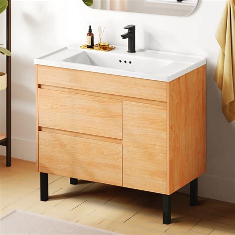 Dextrus 36 Inch Bathroom Vanity With Undermount Sink Free Standing