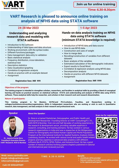 Dr Jayanta Bora On Linkedin Data Analysis Using Stata Fri Tue 24 28
