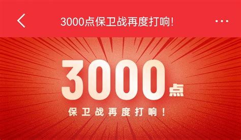 3000点保卫战的意义在于信心！财富号东方财富网