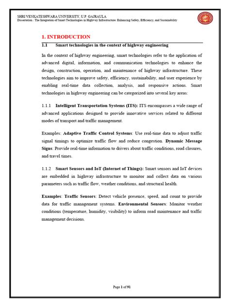 The Integration Of Smart Technologies In Highway Infrastructure Enhancing Safety Efficiency