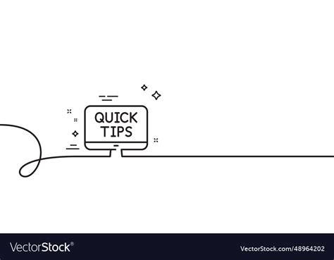 Quick Tips Line Icon Helpful Tricks Sign Vector Image
