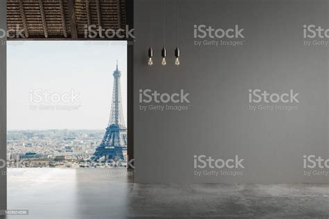 가구가없는 회색 홈 인테리어의 3d 렌더링 빈 방 모형 복사 공간 3d 렌더링 0명에 대한 스톡 사진 및 기타 이미지 0명 3차원 형태 거실 Istock