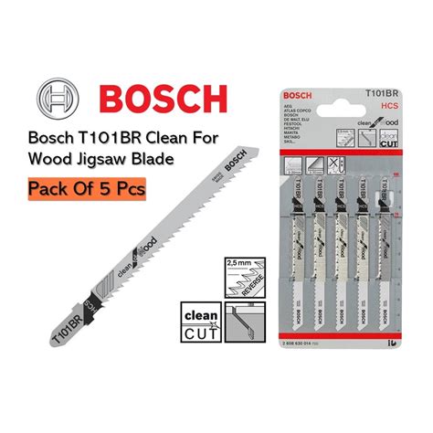Bosch T101br Clean For Wood Jigsaw Blade Pack Of 5 Pcs Clean