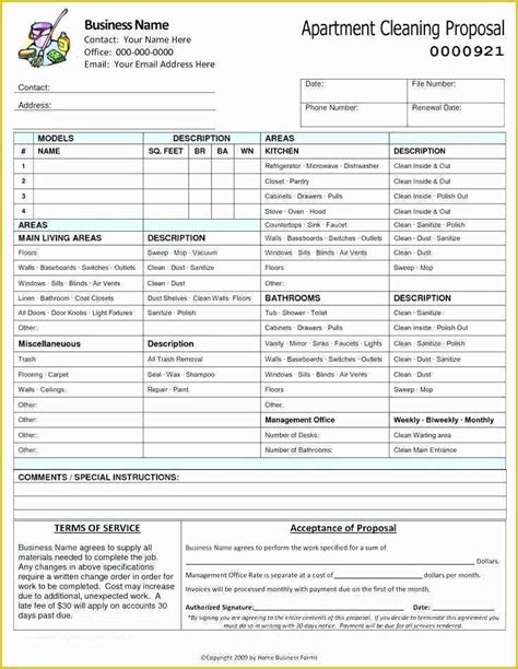 Post Construction Cleaning Bid Template