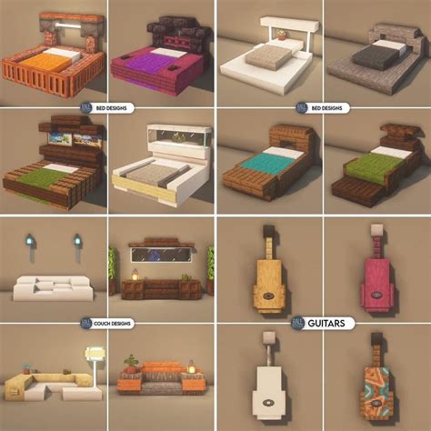 Пин от пользователя Сайрисса на доске Ідеї декору Дом в Minecraft Мебель Minecraft