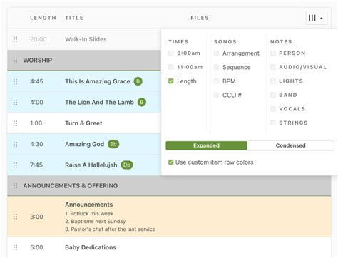 New Custom Item Row Colors Services
