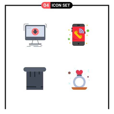 4 Universal Flat Icons Set For Web And Mobile Applications Addition