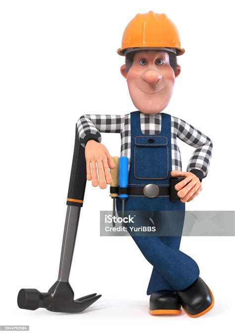 망치로 작업 바지에서 3d 그림 작성기 작업자 건설 산업에 대한 스톡 사진 및 기타 이미지 건설 산업 건축가 공사장 감독 Istock