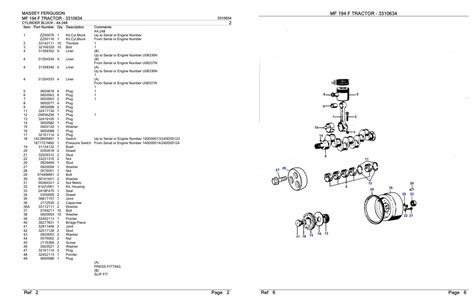Massey Ferguson Mf 194 F Tractor Parts Manual 3310634 Pdf