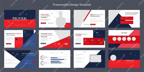 Premium Vector Political Election Presentation Design Layout Template