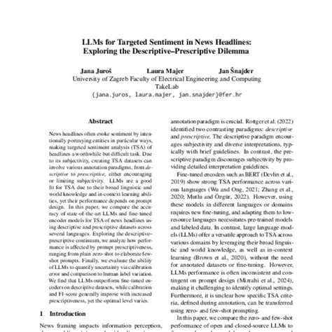Llms For Targeted Sentiment In News Headlines Exploring The Descriptive Prescriptive Dilemma