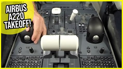 Rare Split Screen Airbus A220 Cockpit Takeoff For Delivery Flight Two