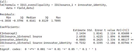 Interpreting Interaction Coefficients Between Continuous And