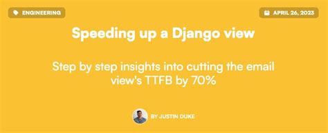 speeding up a django view from 1000ms to