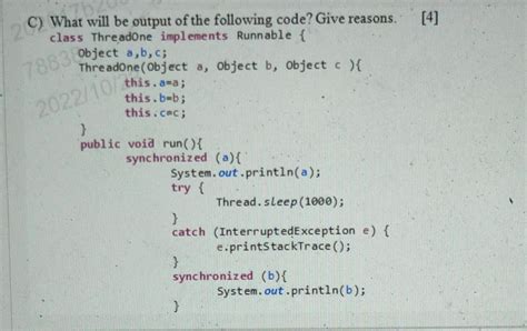 Solved A Consider The Following Code 3 Import Java Io