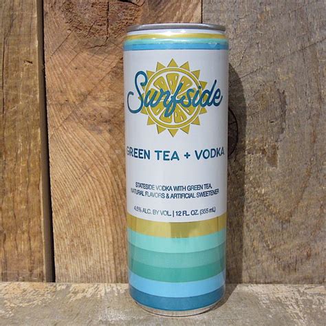 Surfside Green Tea Vodka Single Can 355ml Oak And Barrel