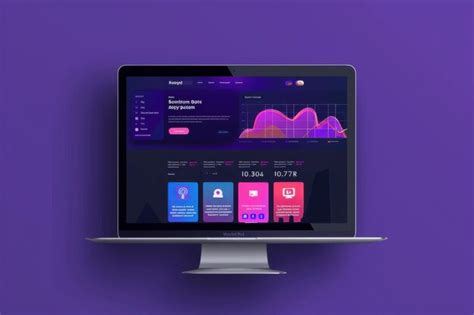Modern Dark Theme Dashboard Design Data Analytics Colorful Graphs Premium Ai Generated Image