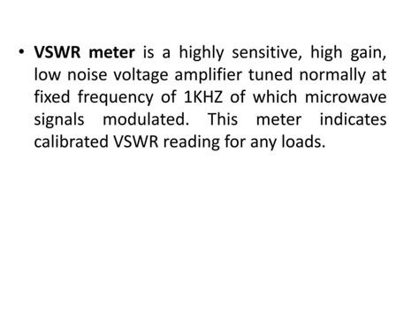 Microwave Measurements In Detail Pptx Physics Science