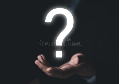 Businessman Hand Showing A Question Mark Icon Stock Image Image Of