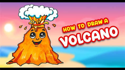 How To Draw Cartoon Volcano