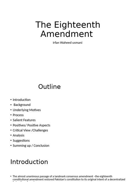 18th Amendment Pdf