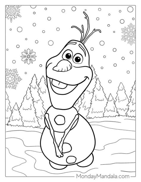 Olaf Summer Coloring Page