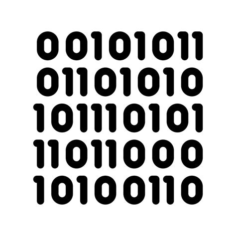 Streaming Binary Code Matrix Vector Thin Line Icon 17605334 Vector Art