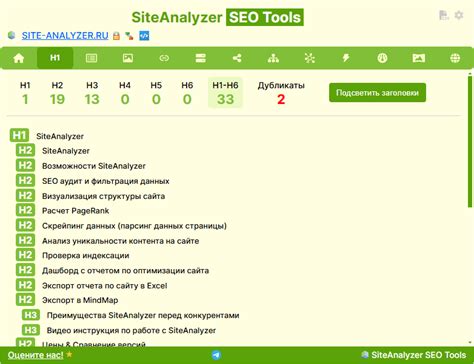 Браузерное расширение для Seo Siteanalyzer Seo Tools Chrome и Firefox