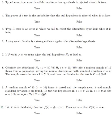 Solved 3 Type I Error Is An Error In Which The Alternative Chegg Com