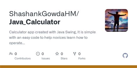 Github Shashankgowdahmjavacalculator Calculator App Created With
