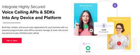 适用于web或移动应用程序的15个最佳语音呼叫api 幂简集成