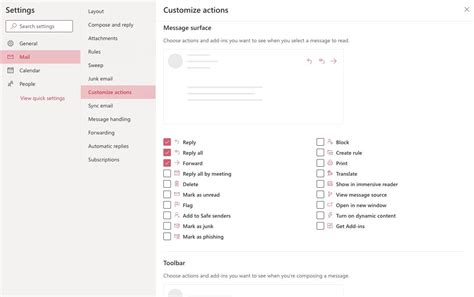 How To Set Up One Click Actions For Emails In Outlook Com