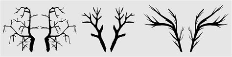 Bare Tree Silhouette Art Vector Design Plant Bare Shape For Websites Printing And Others