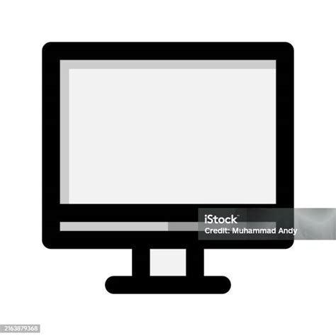 컴퓨터 플랫 아이콘입니다 기술 모니터 화면 장치 인터페이스 웹사이트 Ui 및 모바일 앱에 적합합니다 가구에 대한 스톡 벡터 아트 및 기타 이미지 Istock
