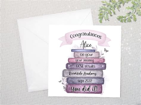 Personalised Congratulations On Your Gcse Results Card Well Done On Passing Your Exams Gcse