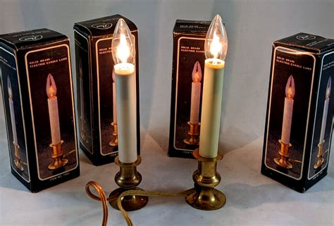 Solid Brass Window Candles Electric 2 Vintage Brass Electric
