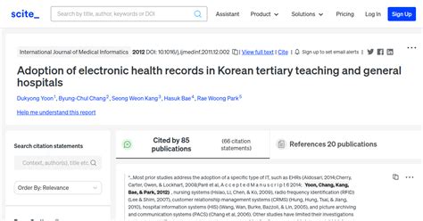 Adoption Of Electronic Health Records In Korean Tertiary Teaching And