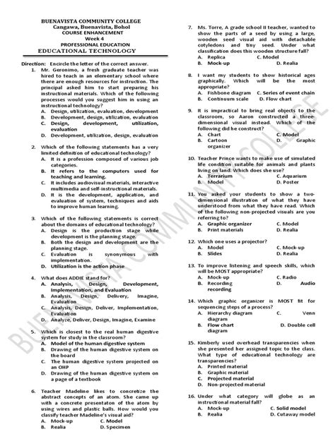 Week 4 Educational Technology Answer Key Pdf Educational Technology Massive Open Online
