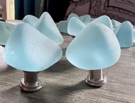 Sea Glass Dark Sea Foam Knobs Nautical Knobs Sea Glass Pulls Knobs