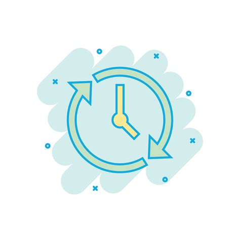 Clock Countdown Icon In Comic Style Time Chronometer Vector Cartoon Illustration Pictogram