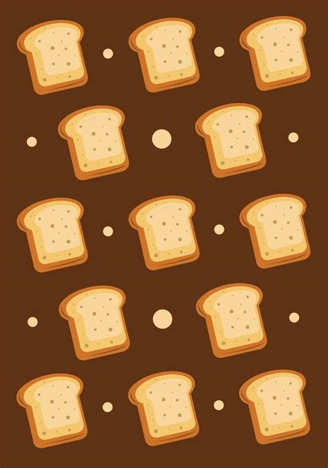 Toast Bread Vector Wallpaper For Graphic Design And Decorative Element