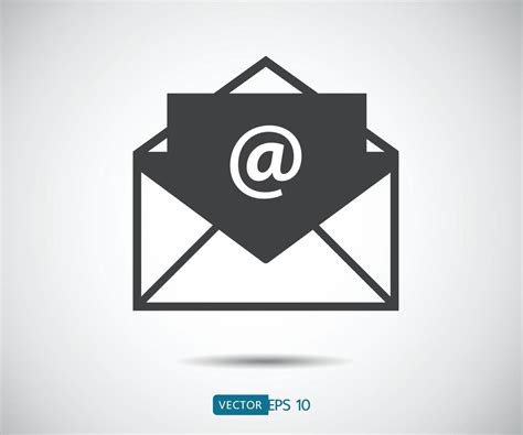 Envelope Mail Icon Flat Design Style Direct Message Sms Vector
