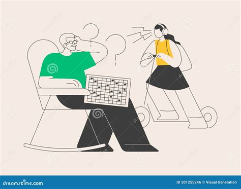Generation Gap Abstract Concept Vector Illustration Stock Illustration